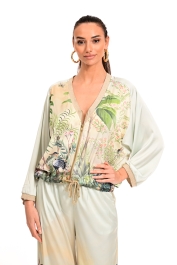 Kellys Shop & Accessories | Wecoss Tropical Print Bomber Jacket with ...