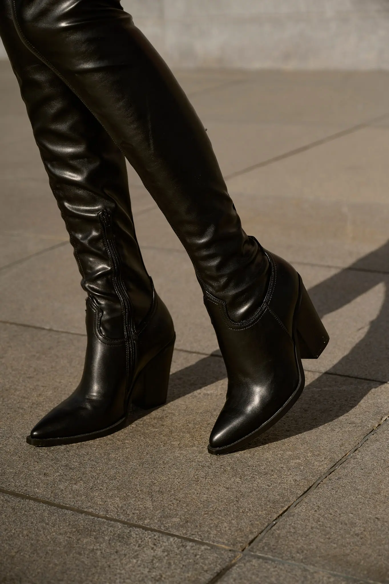 Kellys Shop & Accessories | Over The Knee Fake Leather Boots - ekellys